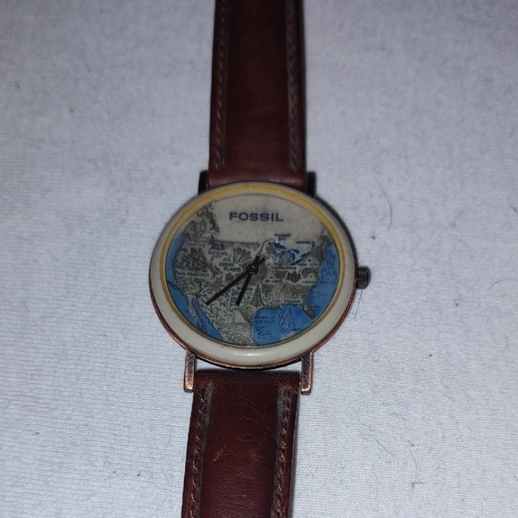 Fossil | Accessories | Antique Fossil Brown Leather Strap Watch | Poshmark